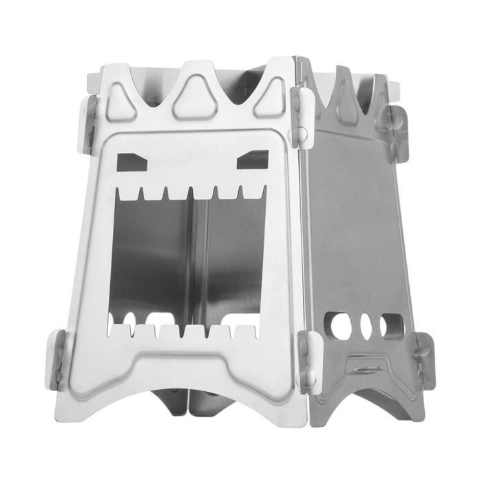 Réchaud Bois Portable Poêle à Bois Mini Pliable Réchaud de Camping ...