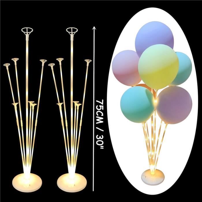 2Set Led warm white -Support de ballons en Tubes pour arc, 7 pièces ...