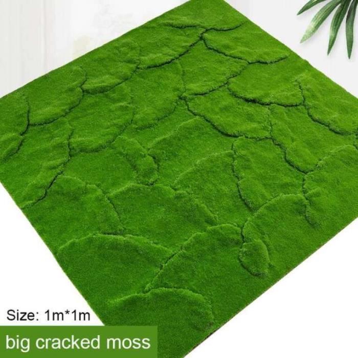 WE25033-Tapis de mousse en gazon artificiel 1m x 1m. simulation de décoration extérieure ...