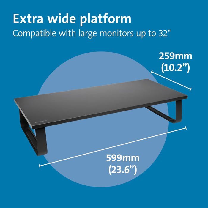Support d'écran extra large - ARNUSA - 60x12x26 cm - Noir - Acier allié ...
