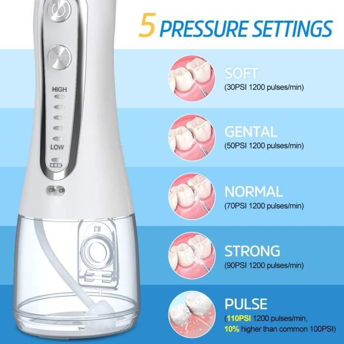 Le noir - Irrigateur buccal Portable, jet dentaire à eau, nettoyeur de ... Le noir - Irrigateur buccal Portable, jet dentaire à eau, nettoyeur de ...