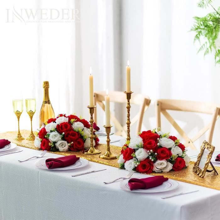 Boules de roses artificielles pour bouquet de mariée et décoration de ...