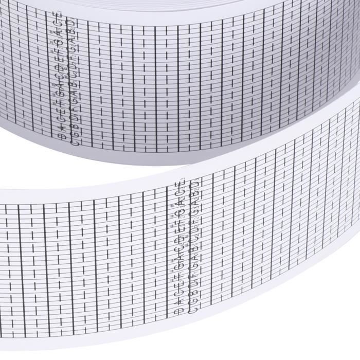 Ruban Papier pour Boîte à Musique DIY 30 Notes - FDIT - Blanc - 50m ...