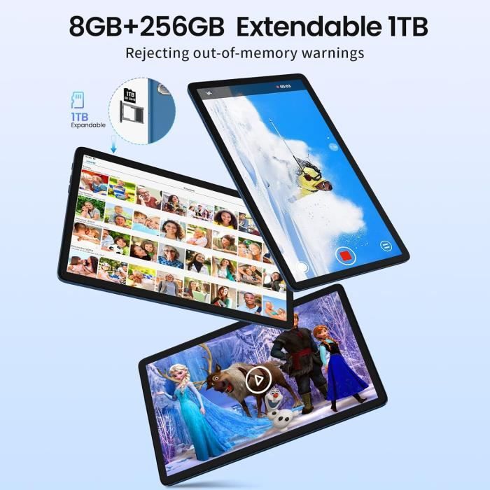 Tablette Tactile Android 12 Tablette Gaming 10 Pouces 8Go Ram Ddr4 ...