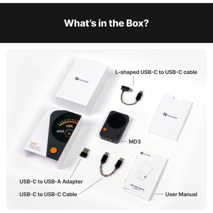 Fosi Audio MD3 – DAC portable magnétique & ampli casque 4,4 mm avec ...