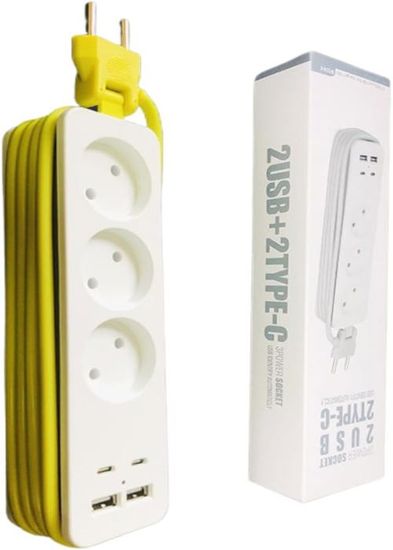 Multiprise, Avec 3 Prises 220V + 2 Usb + 2 Usb C. 2 Options D ...