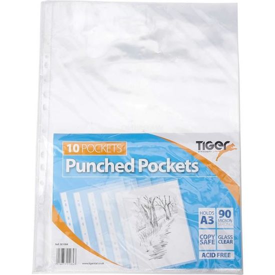 Pochettes transparentes en plastique de format A3, avec orientation ...