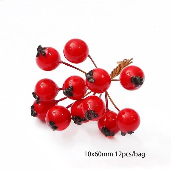 Objets décoratifs,Fleur artificielle hybride rouge 6 – 144 pièces ...