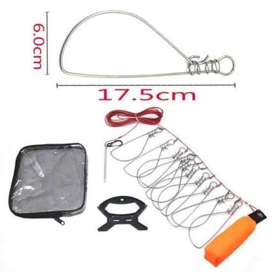 Boucle de pêche pour poissons vivants en acier inoxydable avec flotteur ...