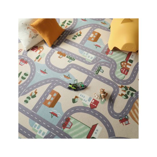 Moquette de jeu enfant - Circuit de voiture - Campagne - Rouleau de 4m ...