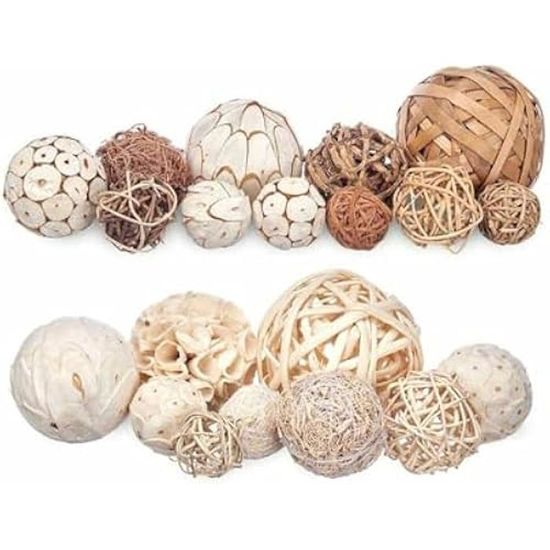 Boules décoratives - GIFT DECOR - Set de 12 - Multicolore - Blanc ...