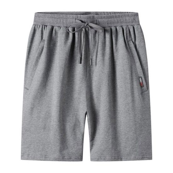 Short Homme Ete Taille Elastique Grande Taille Casual Short Coton ...