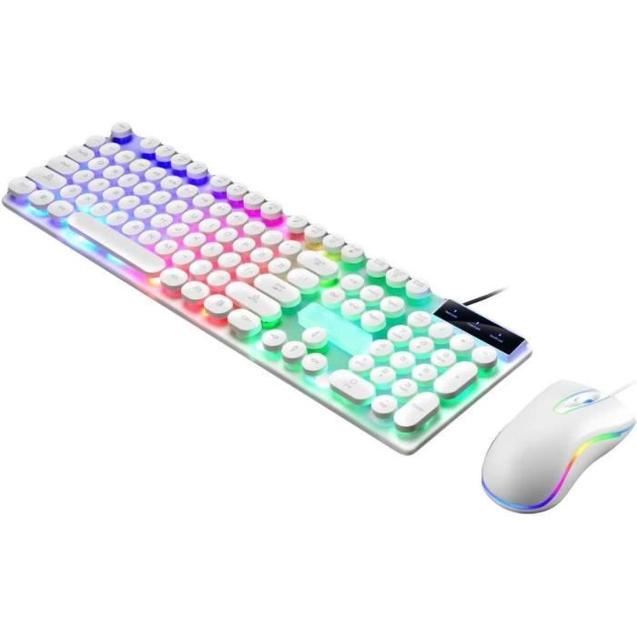 Ensemble clavier et souris mécanique avec rétroéclairage LED pour ...