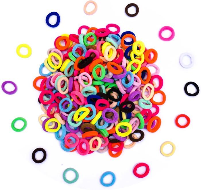 Elastique Cheveux 200Pcsmulticolore Chouchou Cheveux Fille 2Cmporte-Queue De Cheval Sans Couture ...