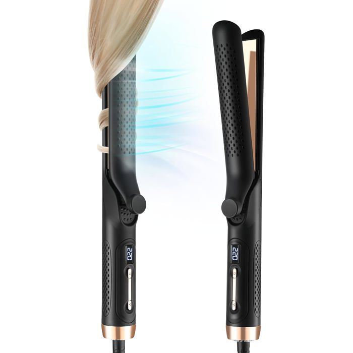 Fer à lisser Lisseur Boucleur Cheveux 2 en 1,360° Airflow Styler,Professionnel Lisseur Cheveux ...