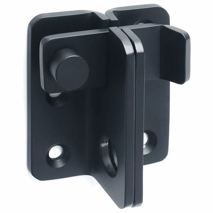 Verrou Coulissant Portail Acier Inox Noir JZSH - Loquet à Bascule pour ...