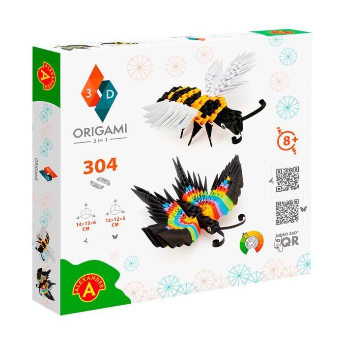 Alexander Toys ORIGAMI 3D Bee and Buterfly - 304pcs - Cdiscount Jeux ...