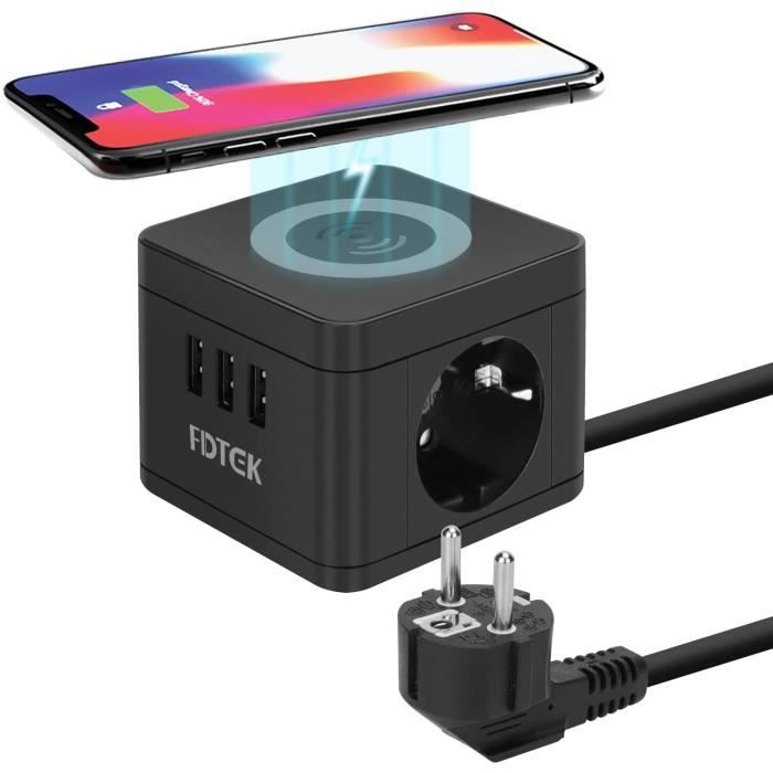 Multiprise Cube, Tour Multiprise 2 Prises avec 3 USB Multiprise ...