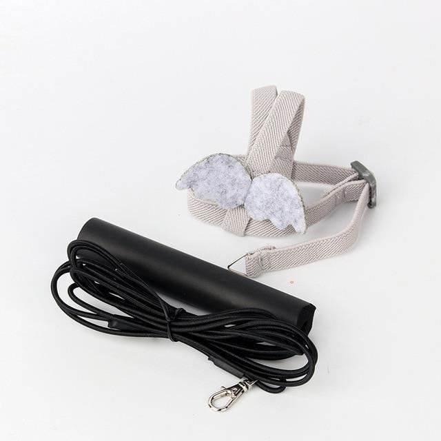 (Grey)Harnais réglable pour perroquet, laisse en plein air, corde d ...