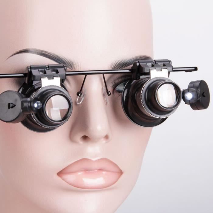Bricolage Lunette Loupe 2 LED Loupe Eclairante Loupe Frontale Lecture Bricolage Lunette Loupe 2 LED Loupe Eclairante Loupe Frontale Lecture