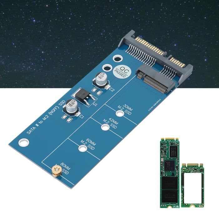 Carte adaptateur NGFF M.2 vers SATA, convertisseur haute performance M2 pour montage de riser ...