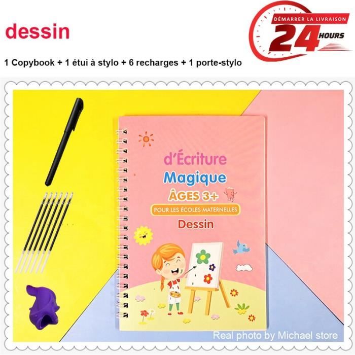 Cahier De Pratique Magique Pour Enfants Livre Réutilisable Lingette ...