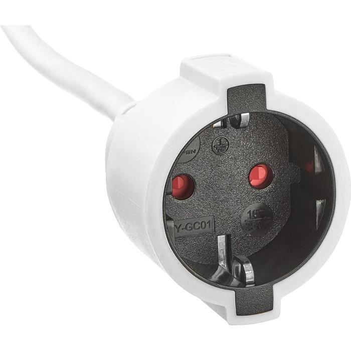 Rallonge Avec Prise De Terre, Blanc, 7432310[n172] - Cdiscount Bricolage