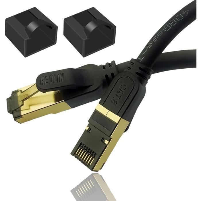 Câble Réseau 11M Plug & Play, Cat 8 LAN Câble 40G-2GHz RJ45 Câble ...