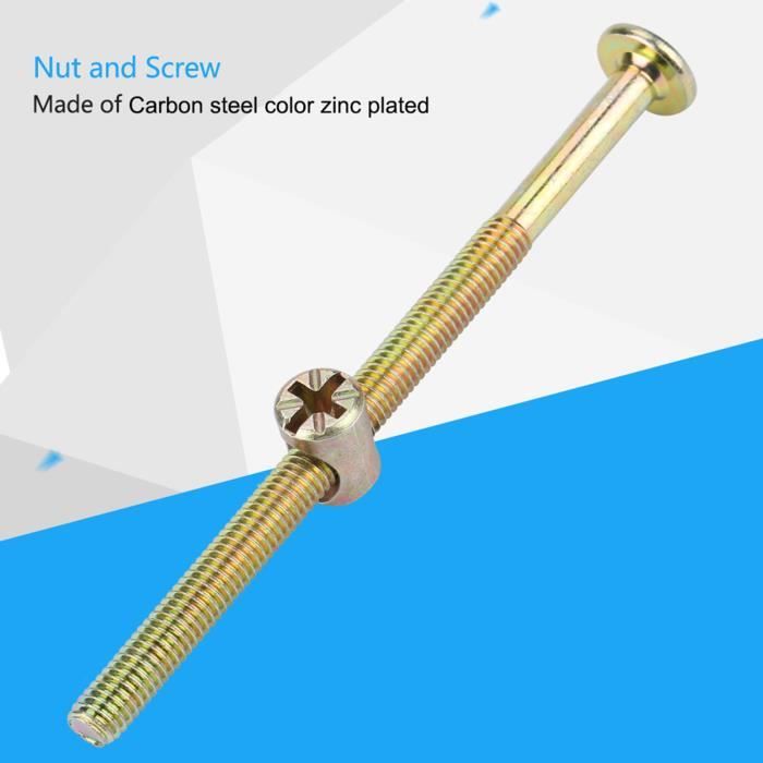 GOTOTOP vis plate 10 pièces de haute qualité en acier au carbone ...