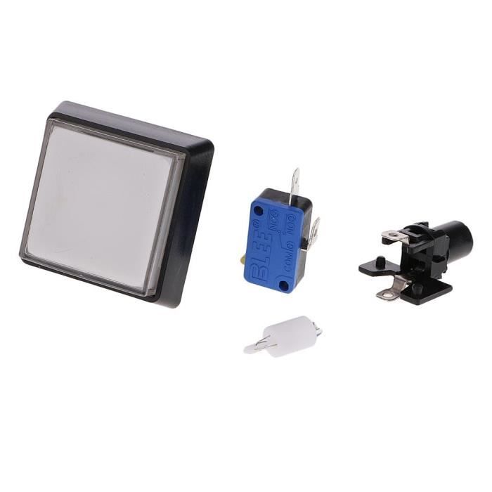 Bouton Poussoir LED Lampe Carré 12V DC pour Arcade Jeu Vidéo - HOMYL ...