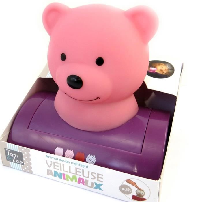 Veilleuse enfant "Teddy" rose - Cdiscount Puériculture & Eveil bébé