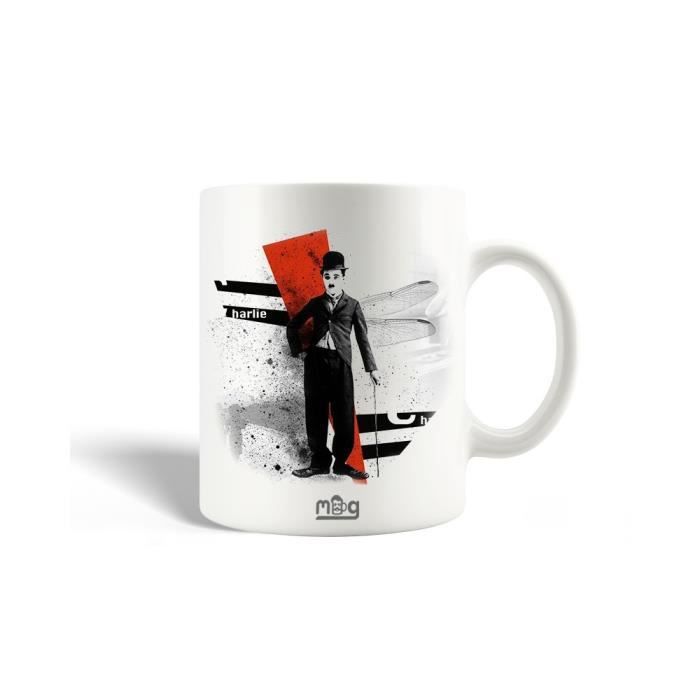 Mug en Céramique - Charlie Chaplin - Dessin Noir et Blanc - 30cl ...