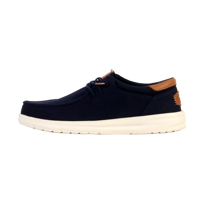 Mocassin Cuir Hey Dude Paul Canvas - Marine Blazer Marine blazer ...