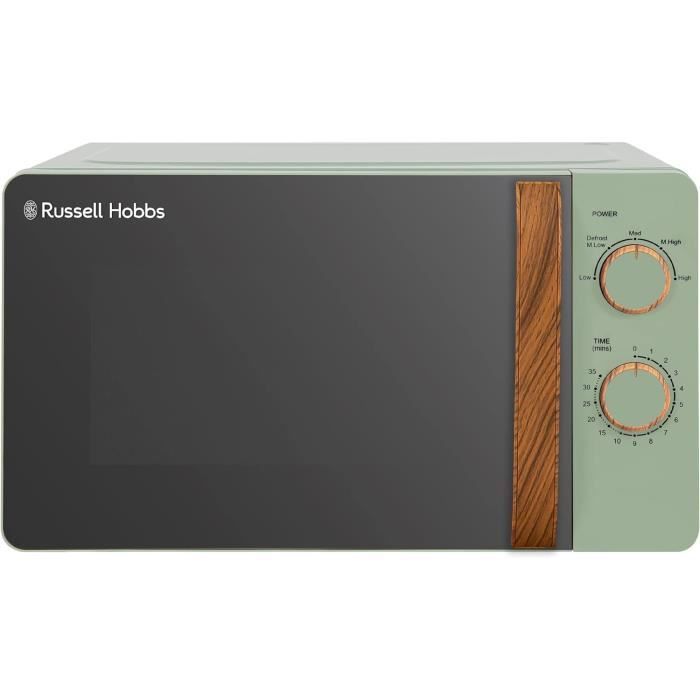 Micro-Ondes Rhmm713Mg-N Manuel Avec Poignée Et Bouton Effet Bois - Vert ...