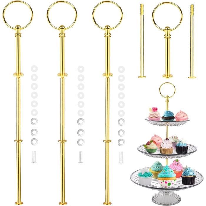 Barres à Gâteaux En Métal Lot De 3 Barres à Étages Dorées Vintage En ...