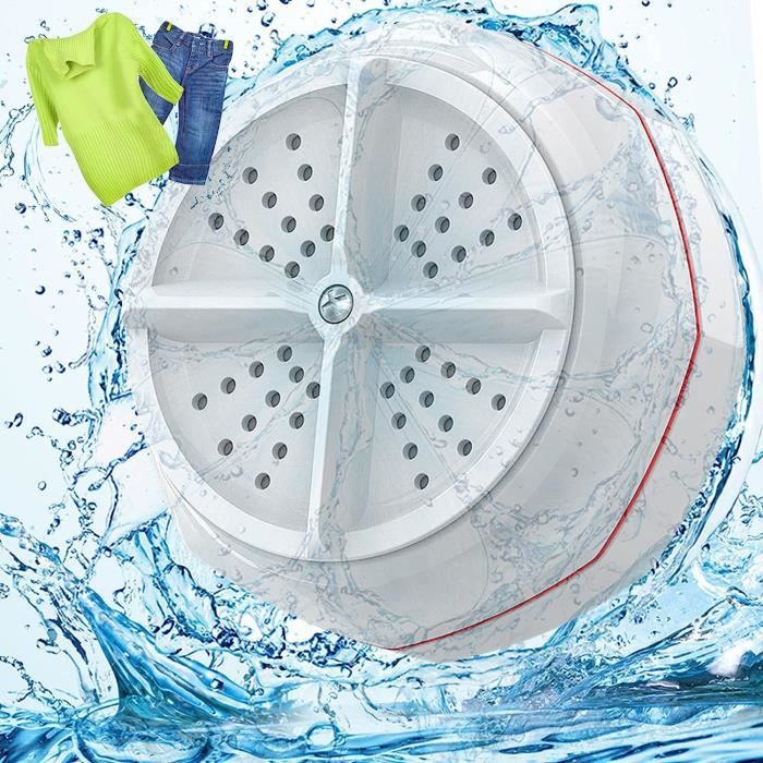 Machine À Laver, Machine À Laver Turbo Ultrasonique 18W Mini Laveuse ...