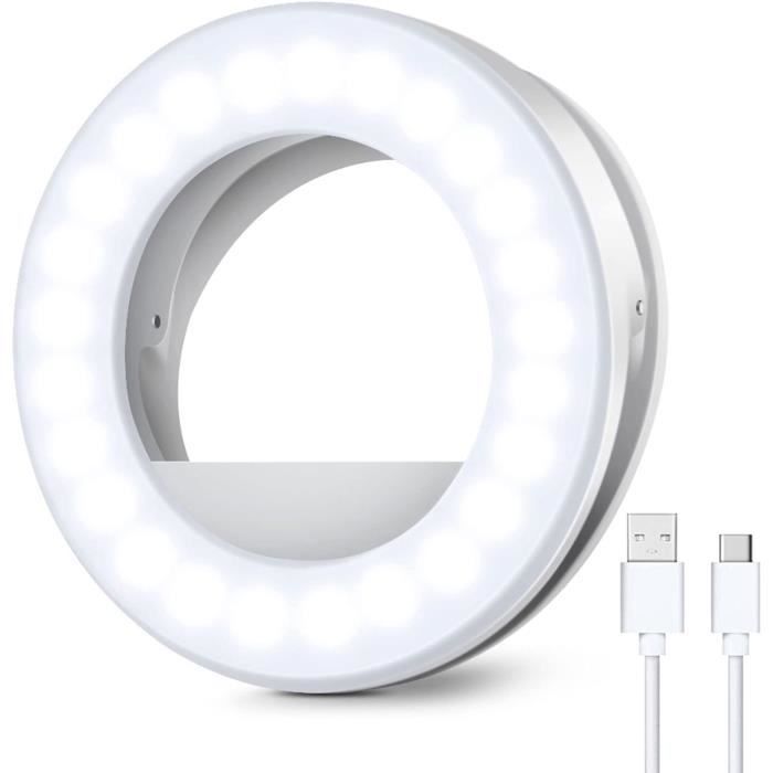 Selfie Ring Light Pour Téléphone Portable Rechargeable Ring Light Clip ...