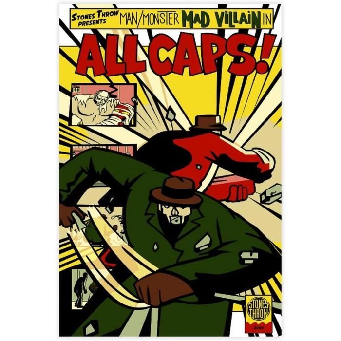 Affiche Sur Toile Mf Doom, Tableau De All Caps Comic, Art Mural ...