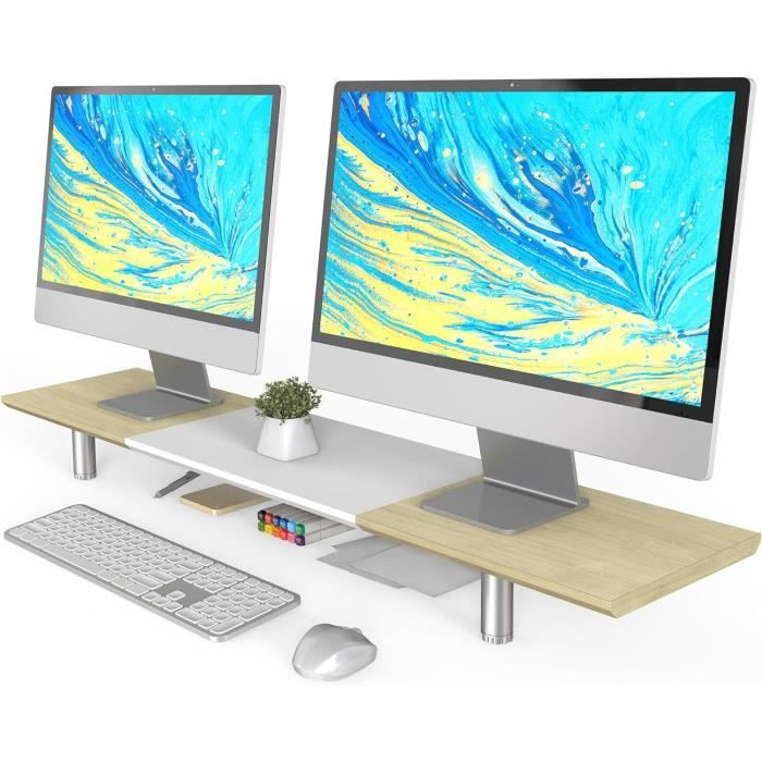 Grand Support Pour Écran 100Cm Dual Monitor Stands Riser Avec Pied ...