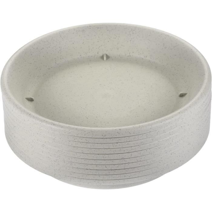 10 Paquet Jardinière Soucoupes - Plastique Rond Pot Fleurs Gouttes ...