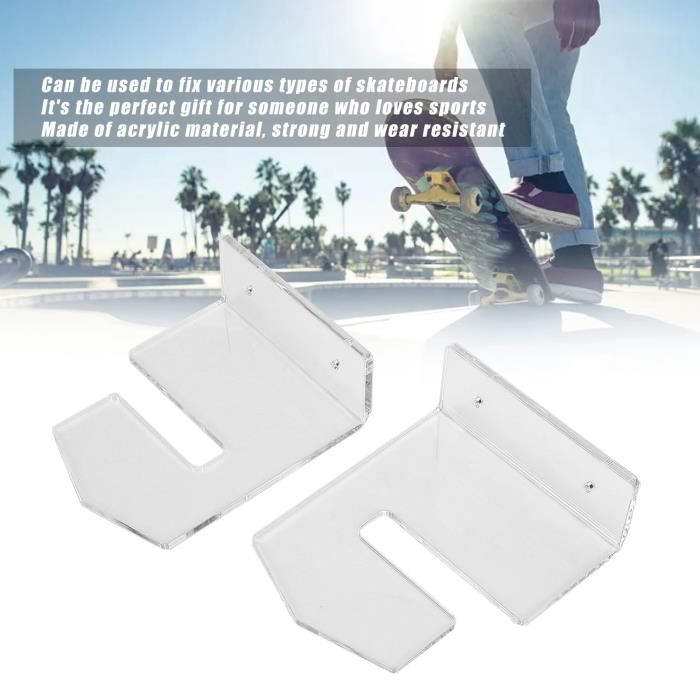 FRA Support mural de planche à roulettes en acrylique Support mural ...