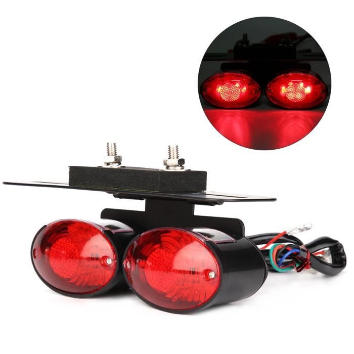 FRA Feu arrière mignon pour moto LED 12V Stop Brake Lamp Rear Light ...