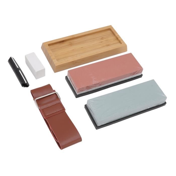 VINGVO bloc d'affûtage pour couteau Pierres à aiguiser en corindon blanc Kit de pierre à ...