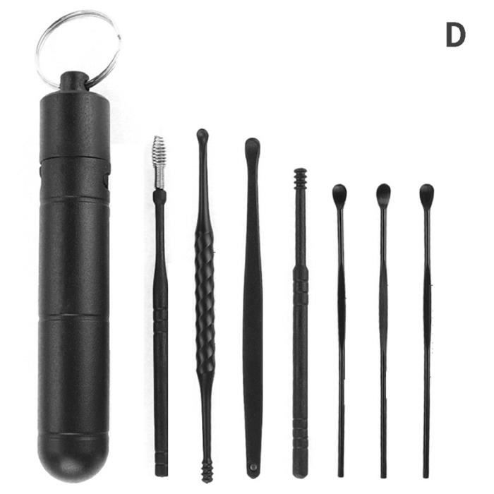 KIT ANTI-CERUMEN,D--5-6-7PCS Cérumen Retrait Kit Réutilisable Oreille ...