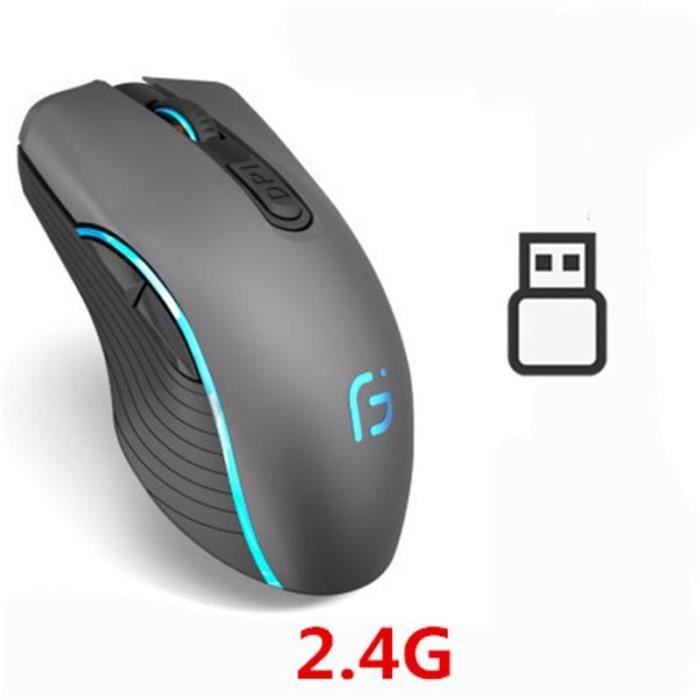 SOURIS,gray single 2.4G--Souris Gamer Rechargeable Dual Mode Bluetooth ...