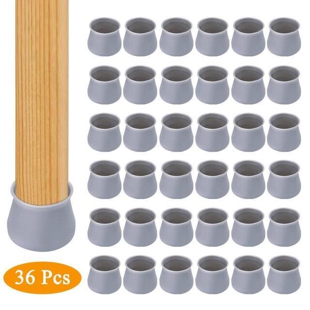PIED DE MEUBLE,Grey--Couvre pieds de Table et de chaise en Silicone ...