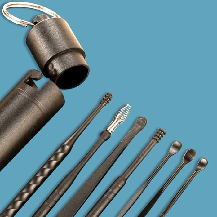 KIT ANTI-CERUMEN,D--5-6-7PCS Cérumen Retrait Kit Réutilisable Oreille ...