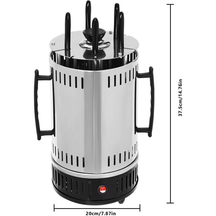 Vertical Electric Kebab Grill For Vertical Rotisserie Countertop Ovens ...