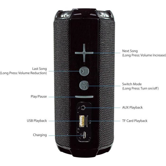 621 Haut Parleur Bluetooth Portable Avec Microphone Mains Libres ...