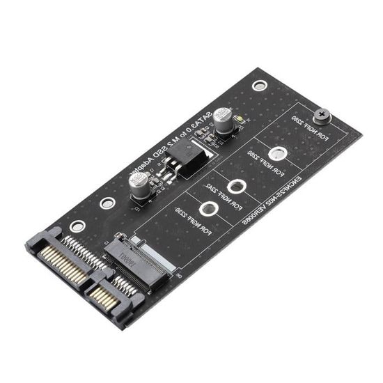 Carte Riser M.2 NGFF vers SATA, Carte Riser Adaptateur Disque Dur SSD M.2 NGFF vers SATA 22PIN ...